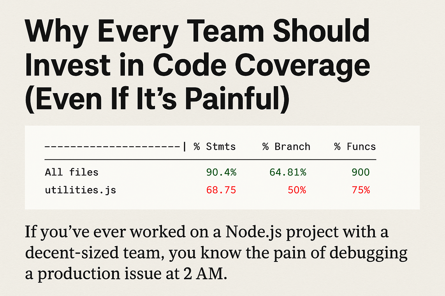 Why Every Team Should Invest in Code Coverage (Even If It’s Painful ...